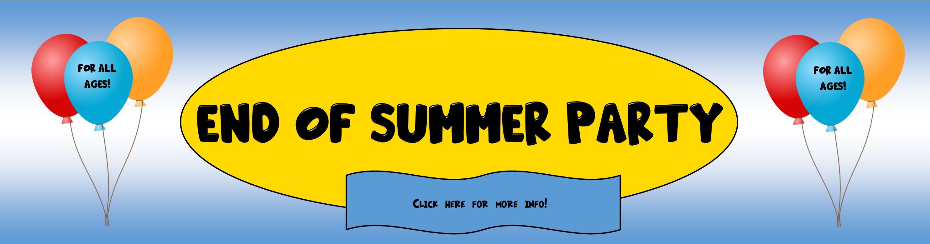 end of summer party banner | Newcomerstown Public Library
